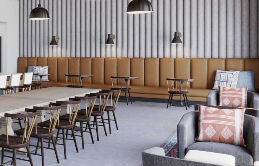 Office Banquette through… – JRW Custom